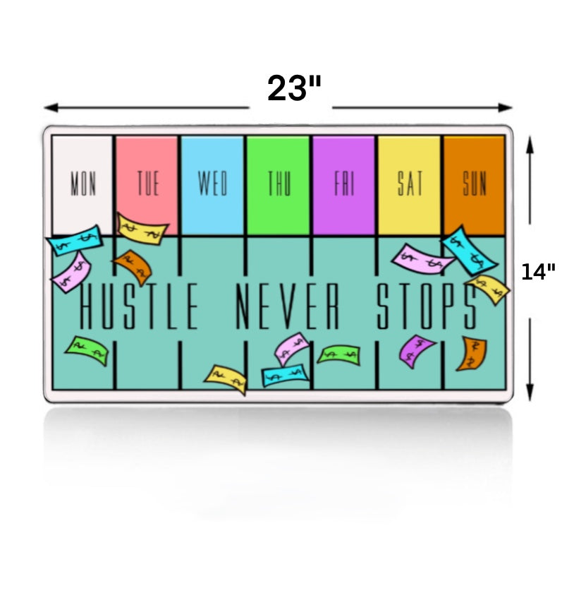 Hustle Never Stops Mouse pad – Techbuds Apparel
